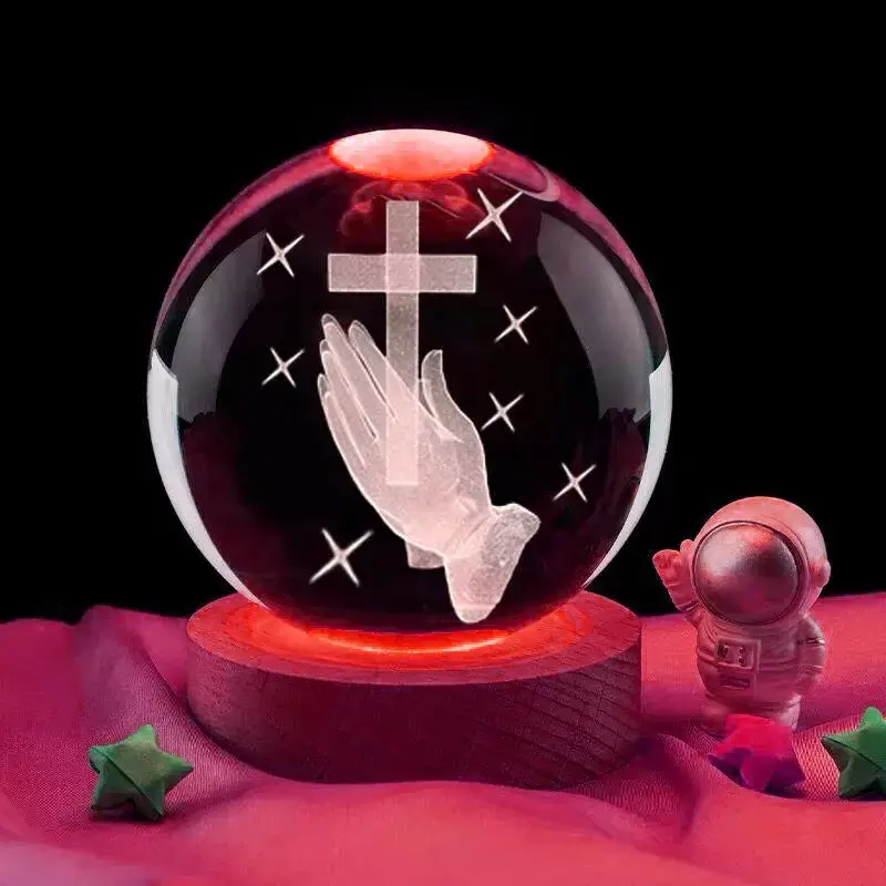 3d Crystal Prayer Ball - MaryShop.com